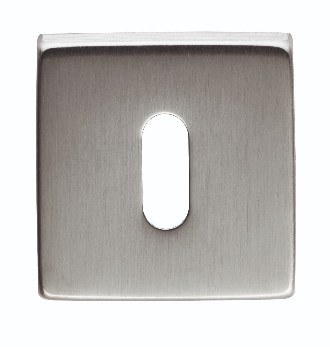 Square Standard Key Escutcheon Satin Chrome QE003SC by Manital